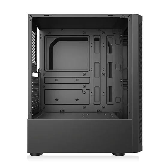 PC Power Hex Mesh Black M-ATX Gaming Casing | High-Airflow Compact Tower
