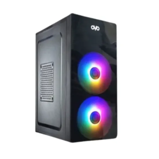 OVO CC21705-ARY 3-RGB Fan Micro ATX Gaming Casing — Compact Mini Tower ...