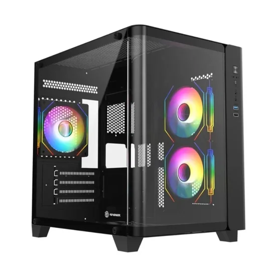 Revenger Air Tank Mini BK Mid Tower M-ATX Gaming Case with 5 ARGB Fans