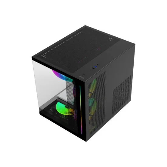 VALUE-TOP V900 Dual-Chamber Micro ATX Frameless Gaming Casing | High ...